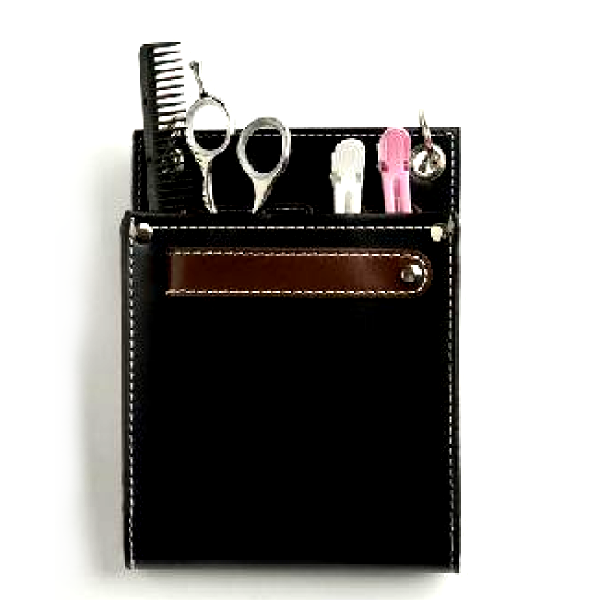 Glide Two-Tone Pouch - Black/Tan – Salon Depot