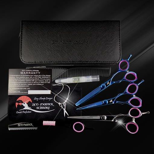 Zen Master Scissors Student Three Scissor Kit Blue – Salon Depot